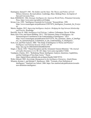 Epistemology of Intelligence Analysis | PDF