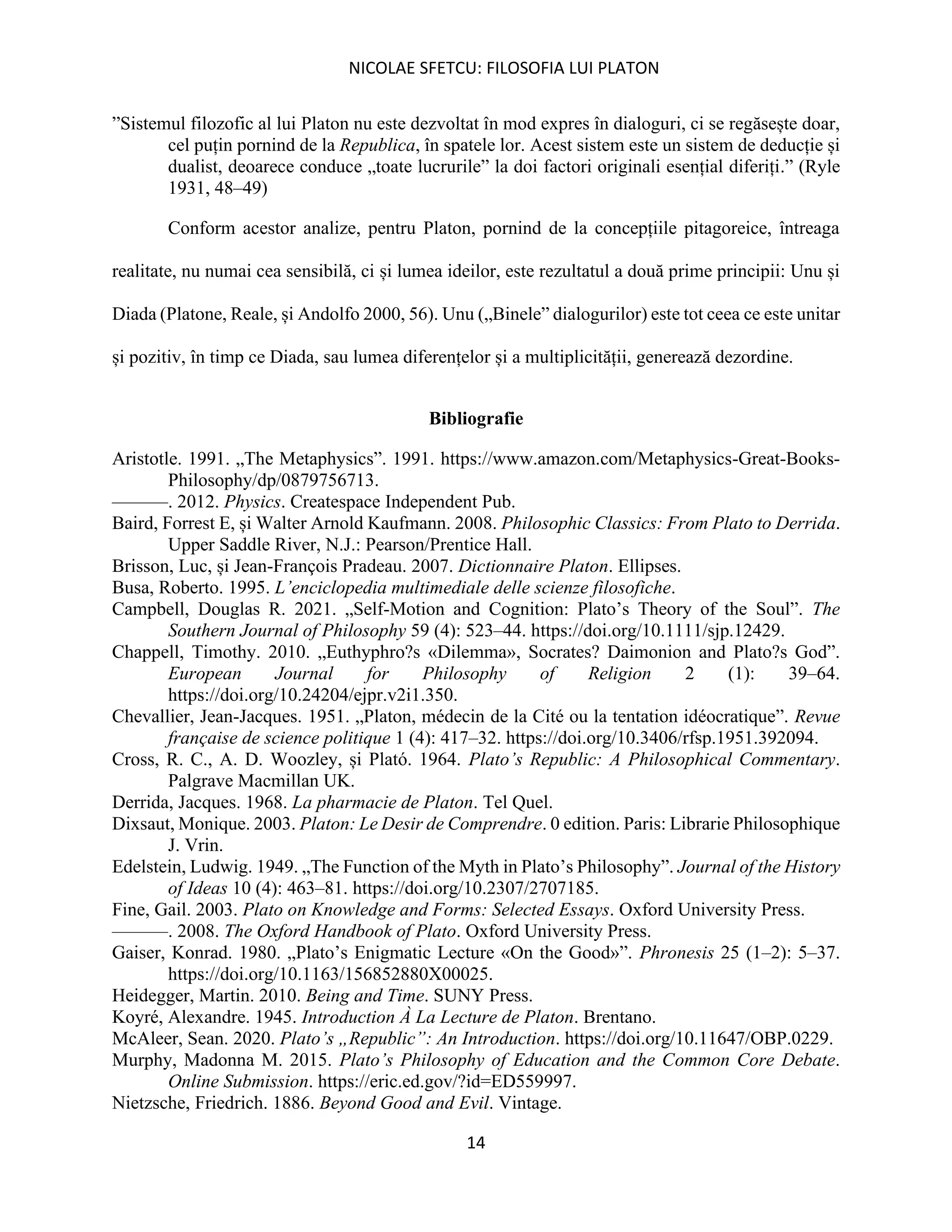 Filosofia lui Platon | PDF