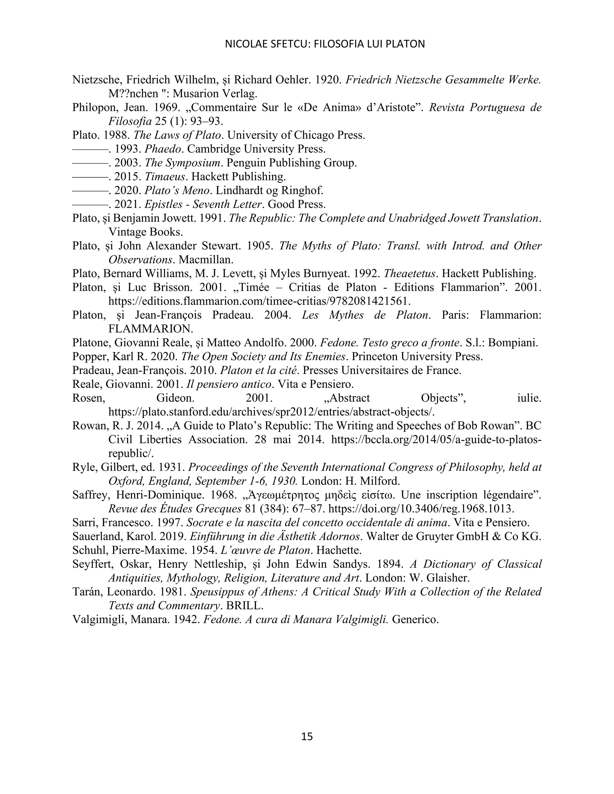 Filosofia lui Platon | PDF