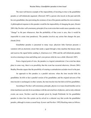 Grandfather paradox in time travel | PDF