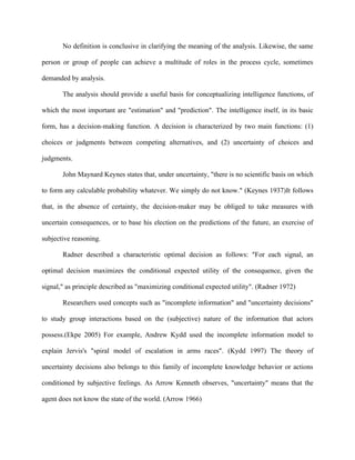 Intelligence Analysis - A preprint article | PDF