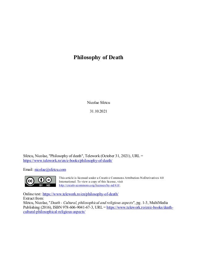 Philosophy of Death | PDF