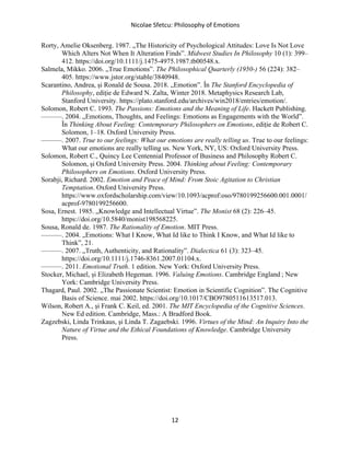 Philosophy of Emotions | PDF | Science