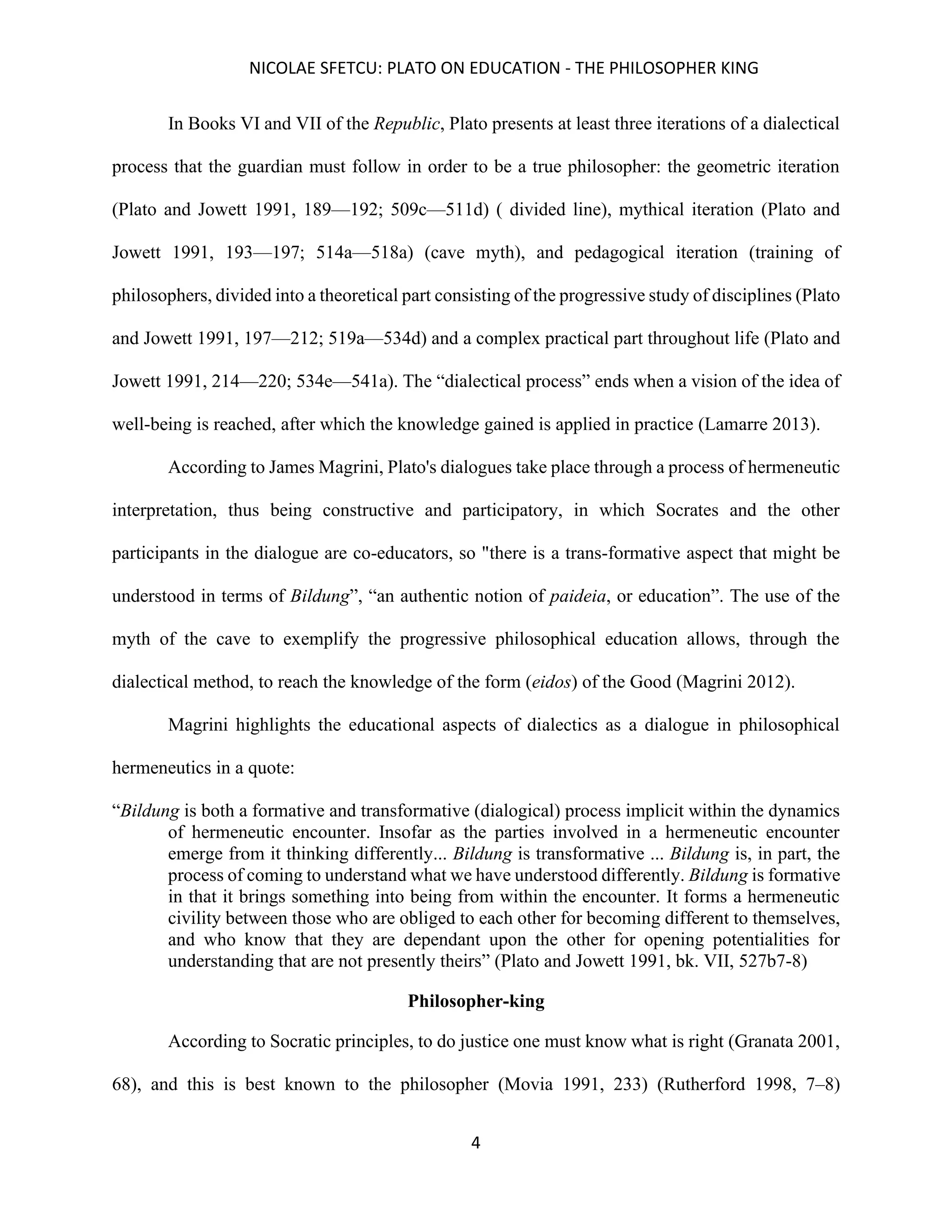 Plato on Education - The Philosopher King | PDF