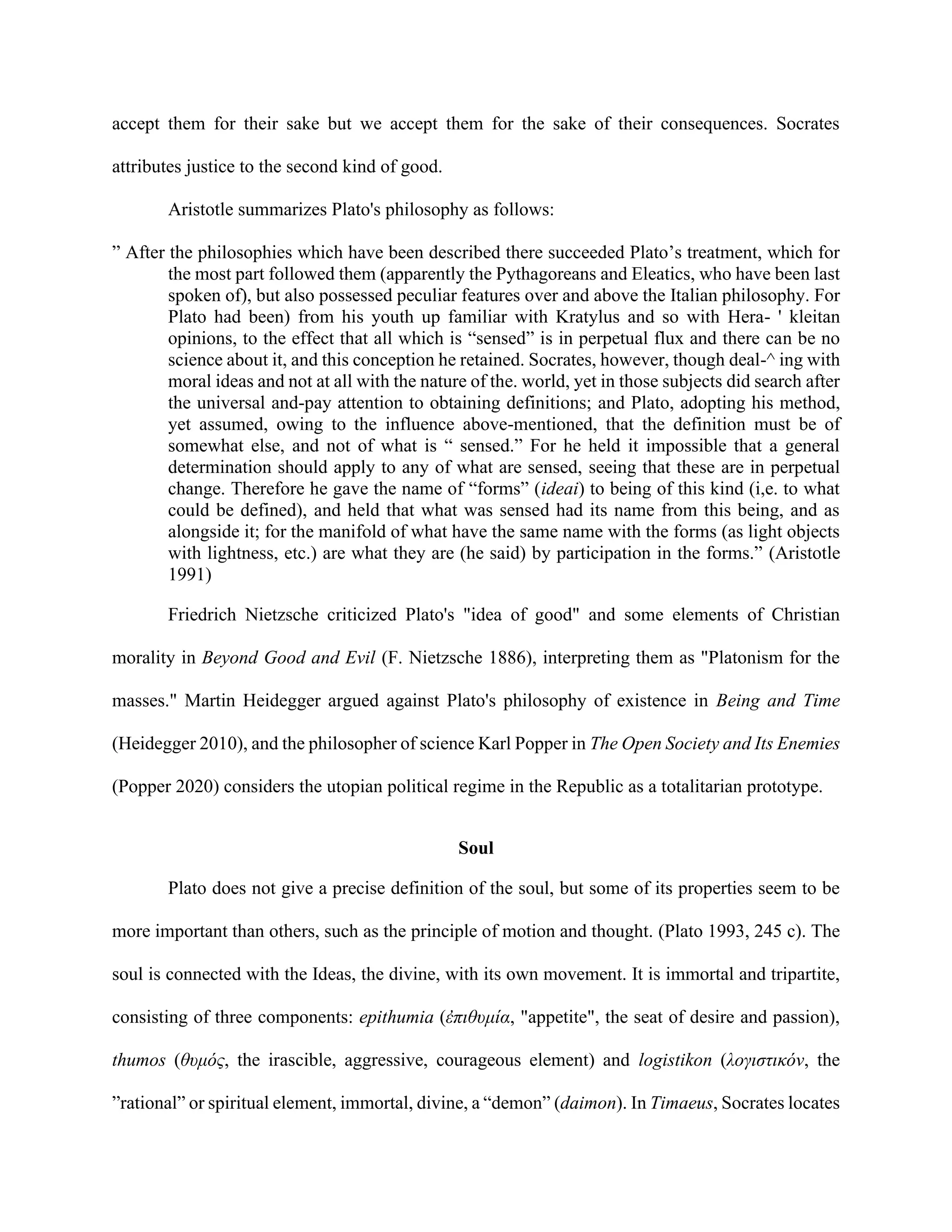 Plato's Philosophy | PDF