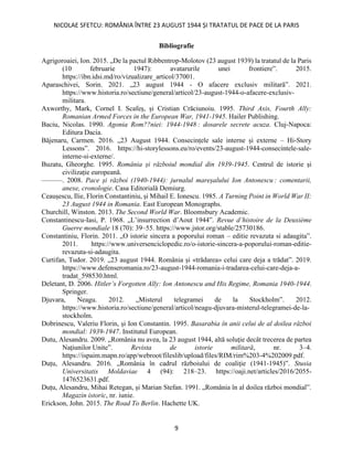 România între 23 august 1944 și Tratatul de pace de la Paris | PDF