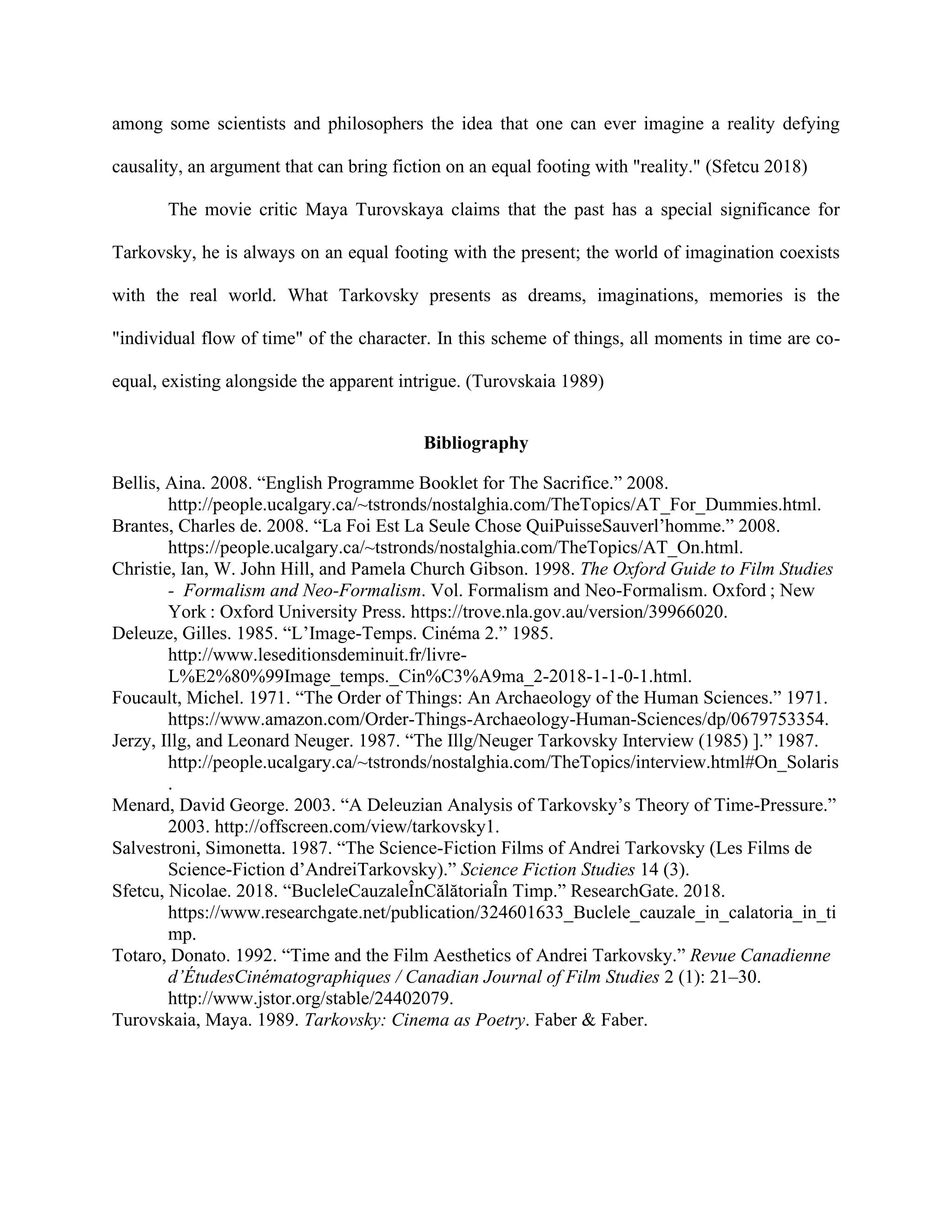 Sculpting in Time, with Andrei Tarkovsky | PDF