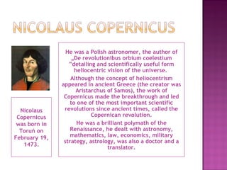 Nicolaus Copernicus. Poland | PPT