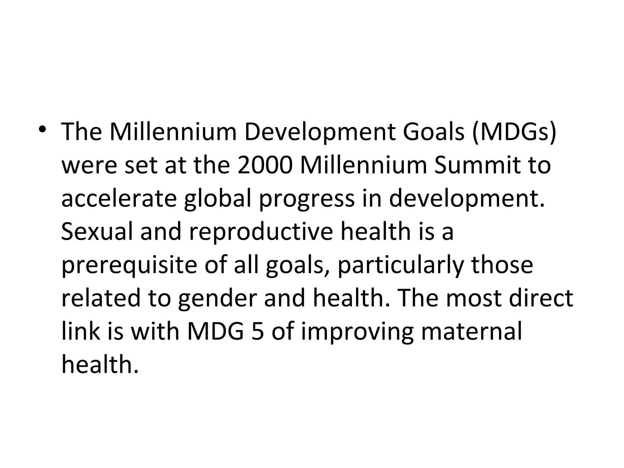 Millennium Development Goal 5 | PPT