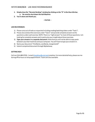 Lab: Basic Reconnaissance | PDF