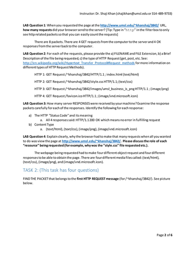 Understanding TCP and HTTP | DOCX | Computer Networking | Computing