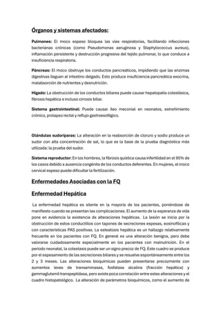 Historia y Manifestaciones de la Fibrosis Quistica | PDF