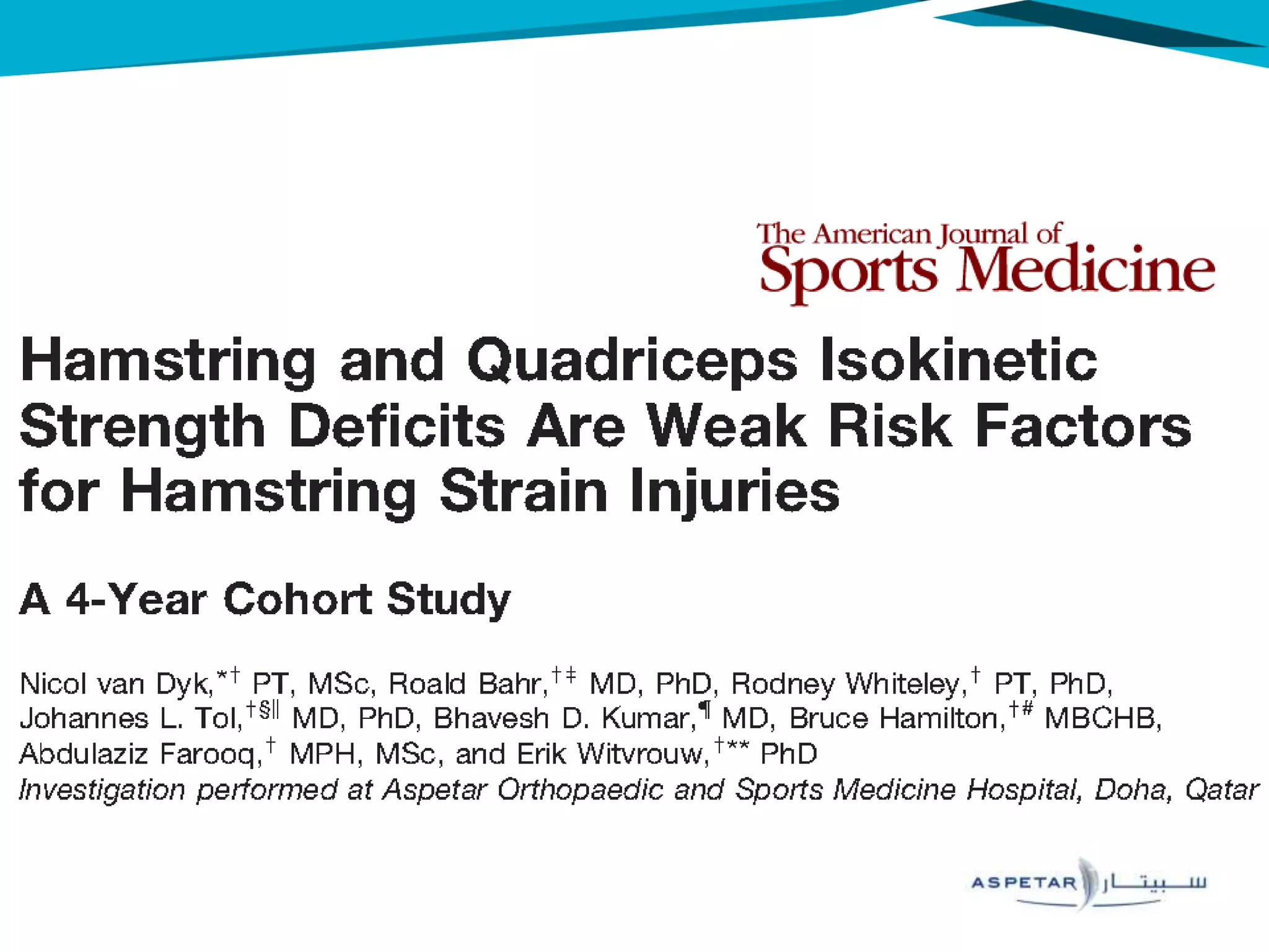 Hamstring strength, training sweet spot and shared decision making ...
