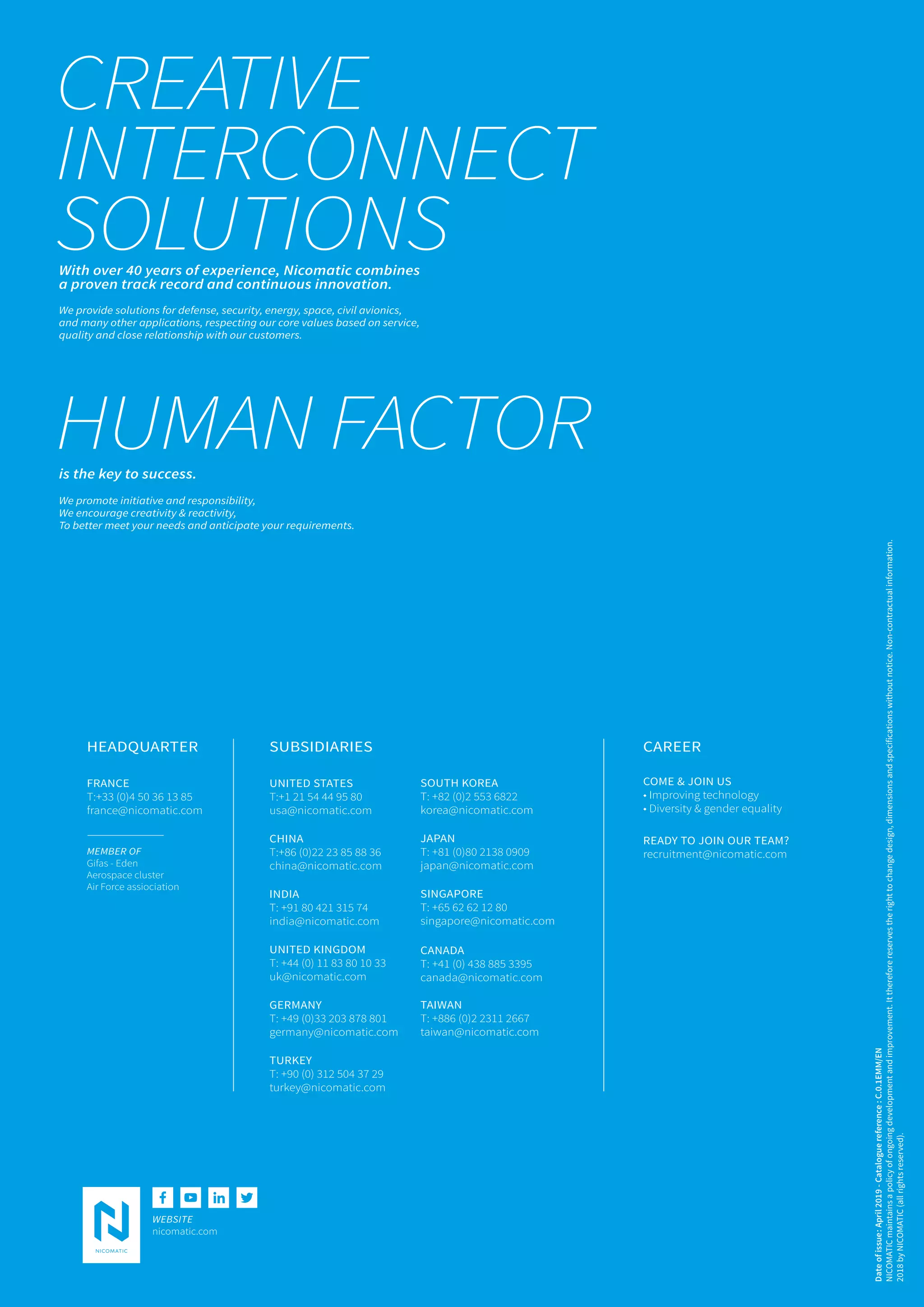Nicomatic cata2019-1306-EMM rugged miniaturized connector | PDF