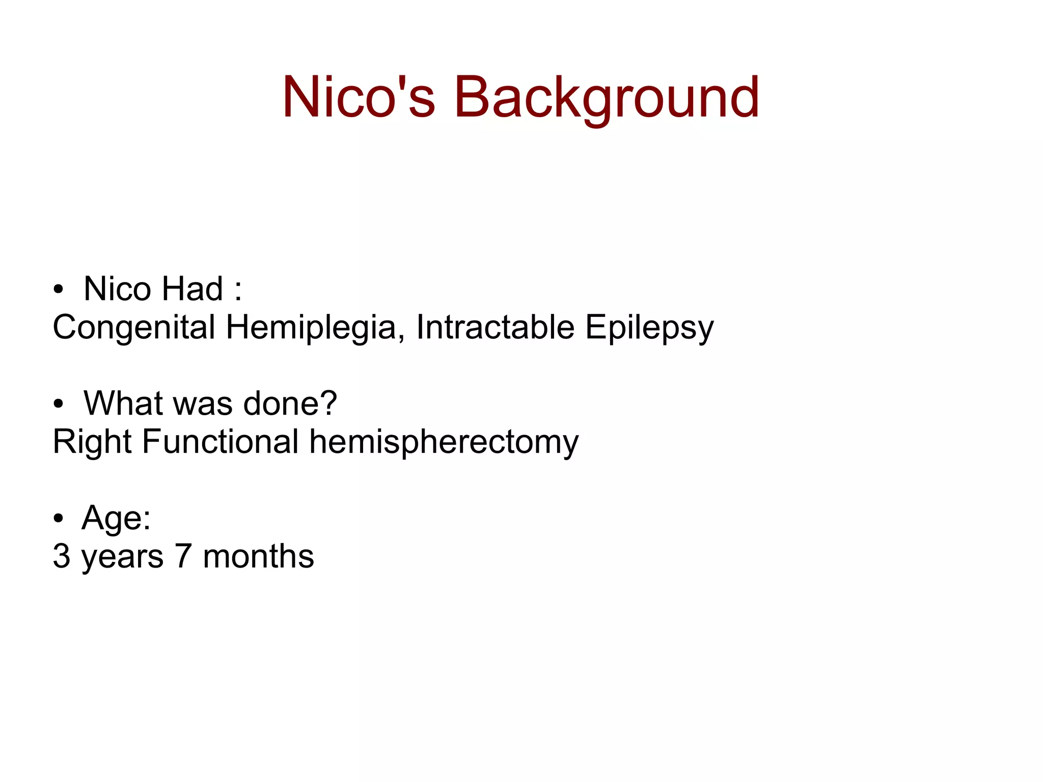Re-thinking about the brain [based on the case of Nico-with half a ...