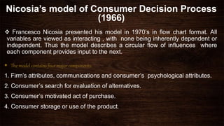 Nicosia model of consumer behaviour | PPTX