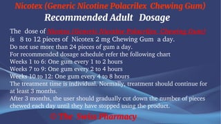 Nicotex (Generic Nicotine Polacrilex Chewing Gum) | PDF