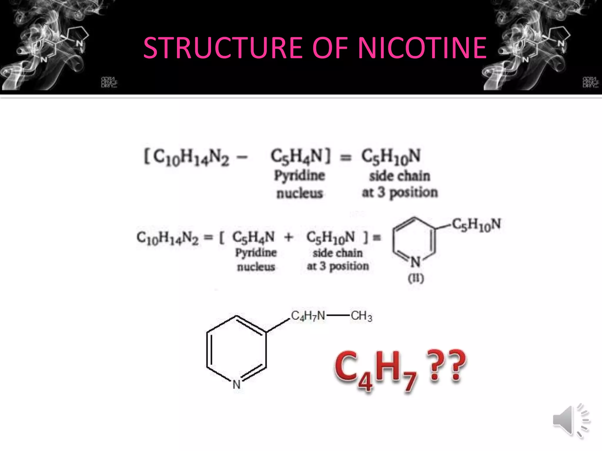 Nicotine - Structural elucidation | PPTX