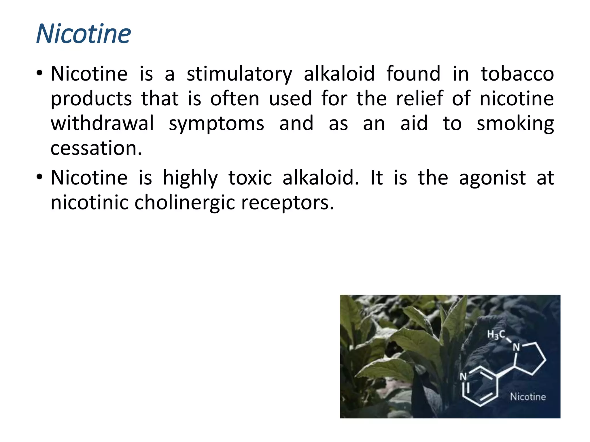 Nicotine and Tobacco | PPTX