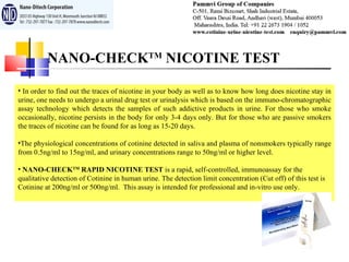 Nicotine Rapid Test Kit Presentation | PPS | Illegal Drugs, Tobacco ...