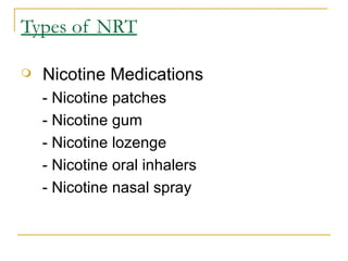 Nicotin replacement therapy | PPT