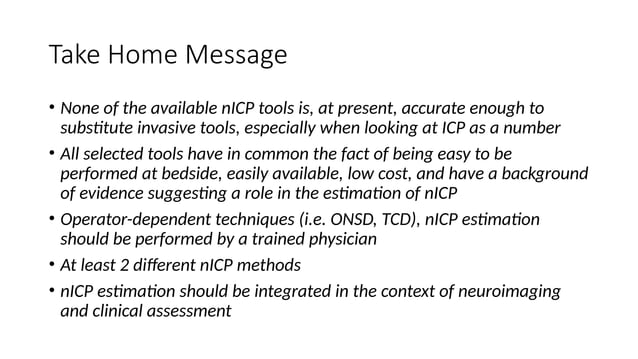 Non-invasive Intracranial Pressure Monitoring for Neurosurgeons | PPT