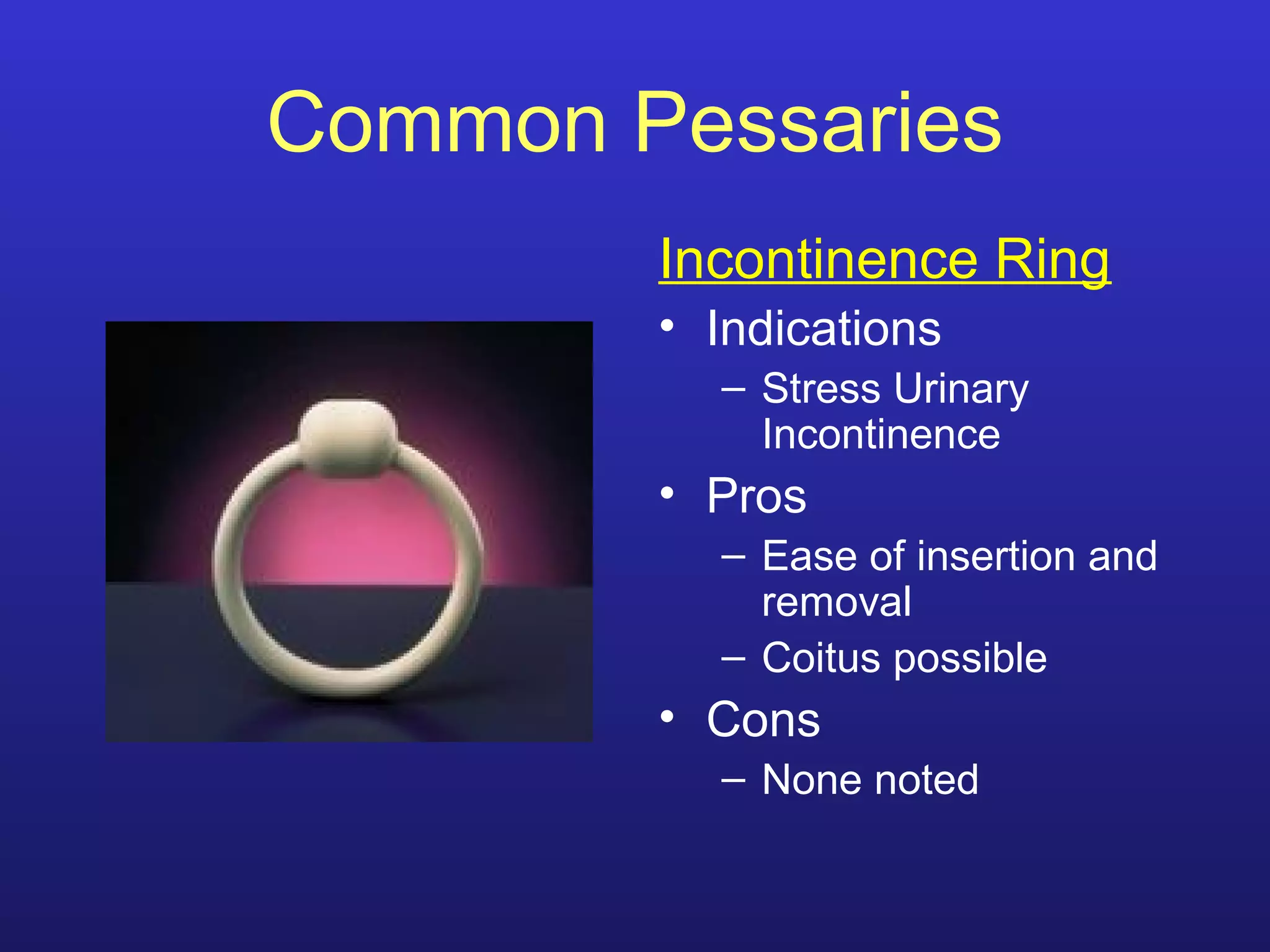 Dr. Kay Daniel's Pessary Presentation (English) | PPT