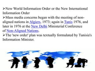 New world information and communication order | PPTX