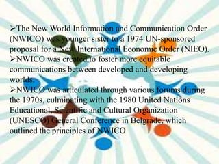 New world information and communication order | PPTX