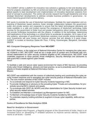 NIC National Informatics centre | PDF
