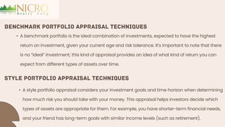 Portfolio Appraising: Effective Portfolio Appraising Techniques | PPTX