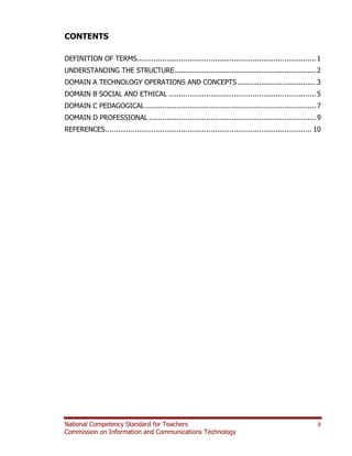 National ICT Competency Standards for Teachers | PDF