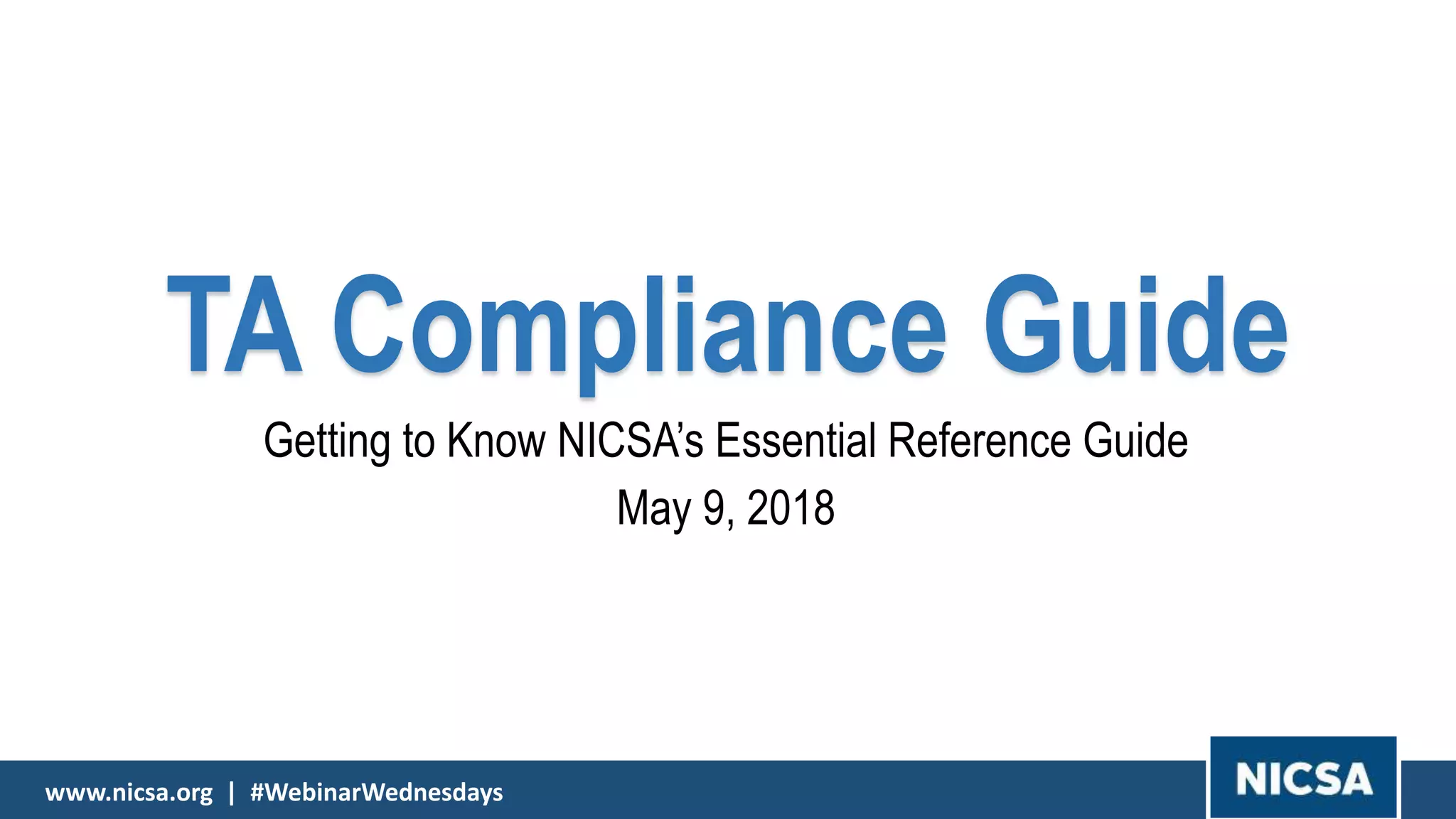 TA Compliance Guide 101: Getting to Know NICSA's Essential Reference ...
