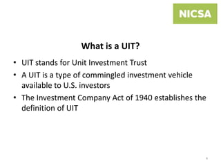 Unit Investment Trusts | PPTX