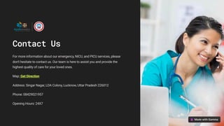 NICU and PICU Service in Lucknow | Apollo ICU ER | PDF