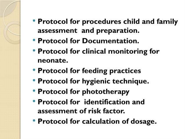 NICU AND PROTOCOL FOR NURSING STUDENTS STUDY | PPT
