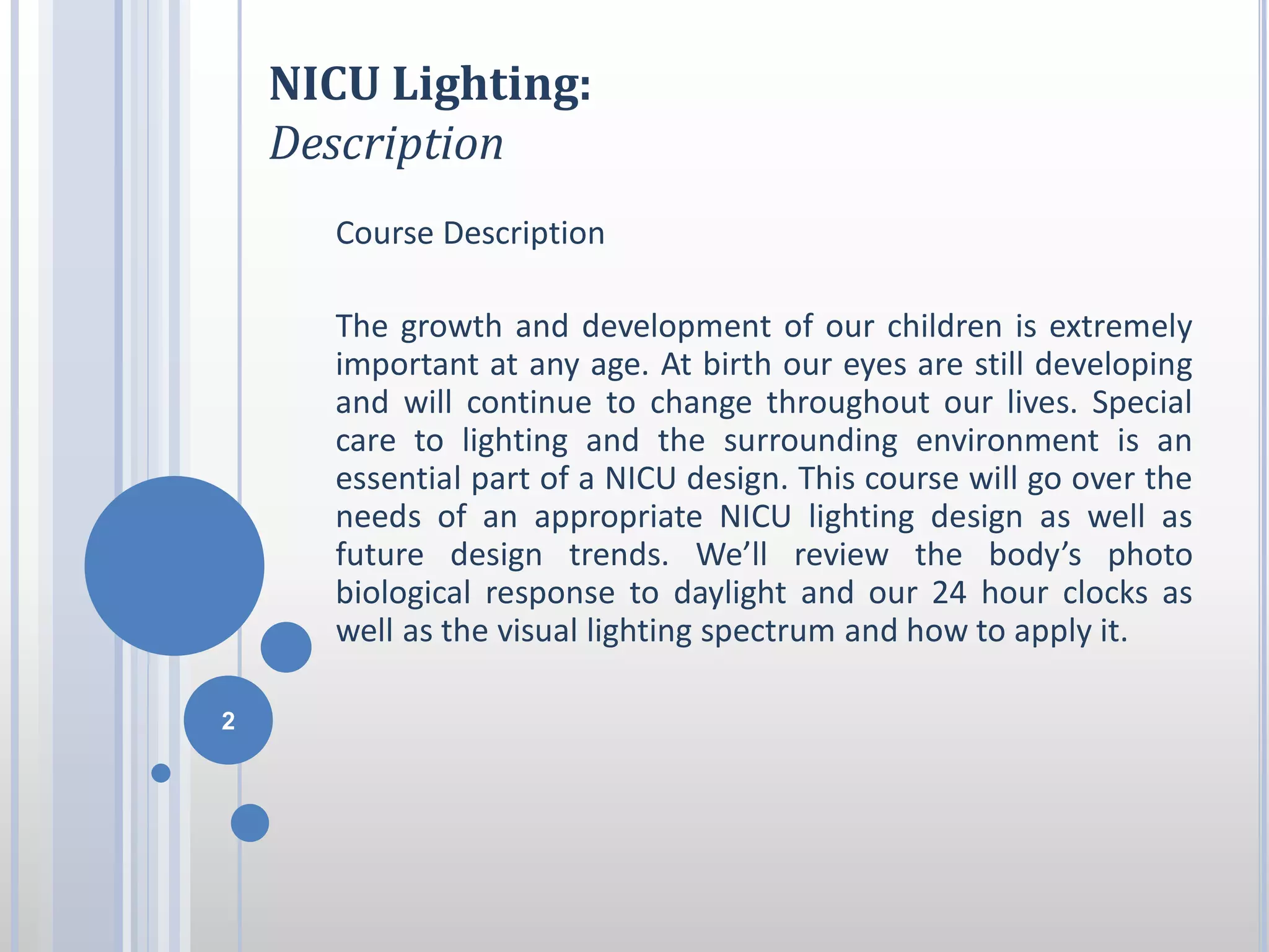 Nicu lighting design handout | PPT