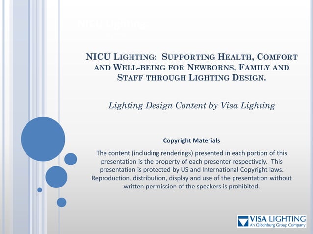 Nicu lighting design handout | PPT