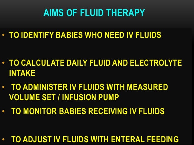 FLUID MANAGEMENT IN NEONATES NICU