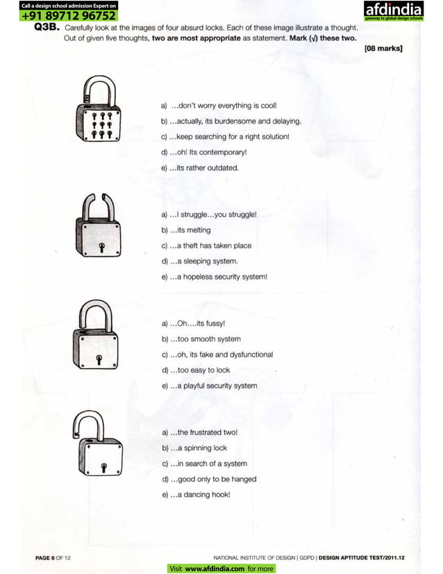 Nid 2012 ug gdpd part1 | PDF