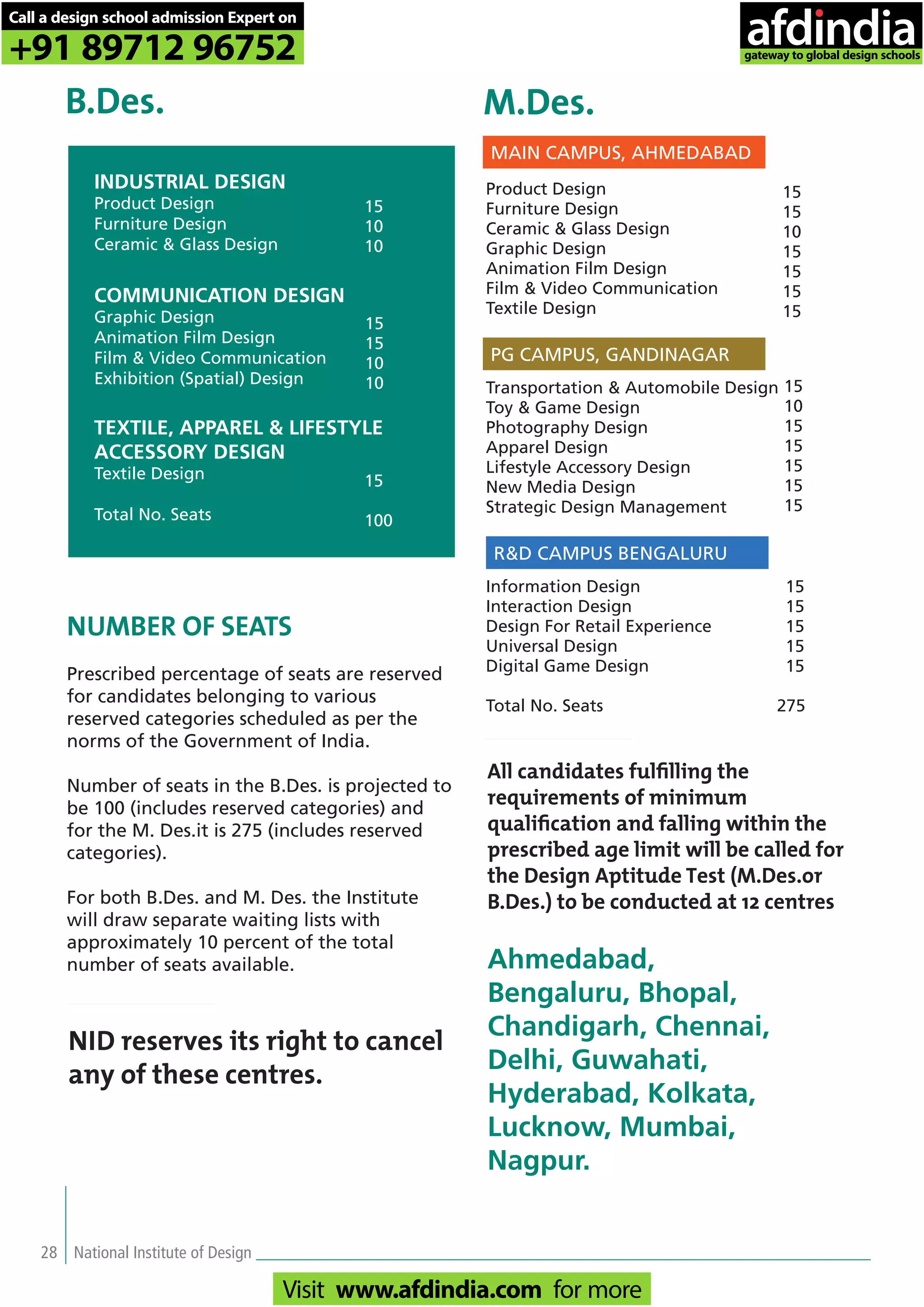 Nid 2015 prospectus (1) | PDF