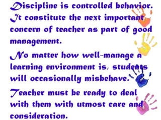 STRATEGIES FOR MANAGING POTENTIAL DISCIPLINARY ISSUES BEFORE THEY ...