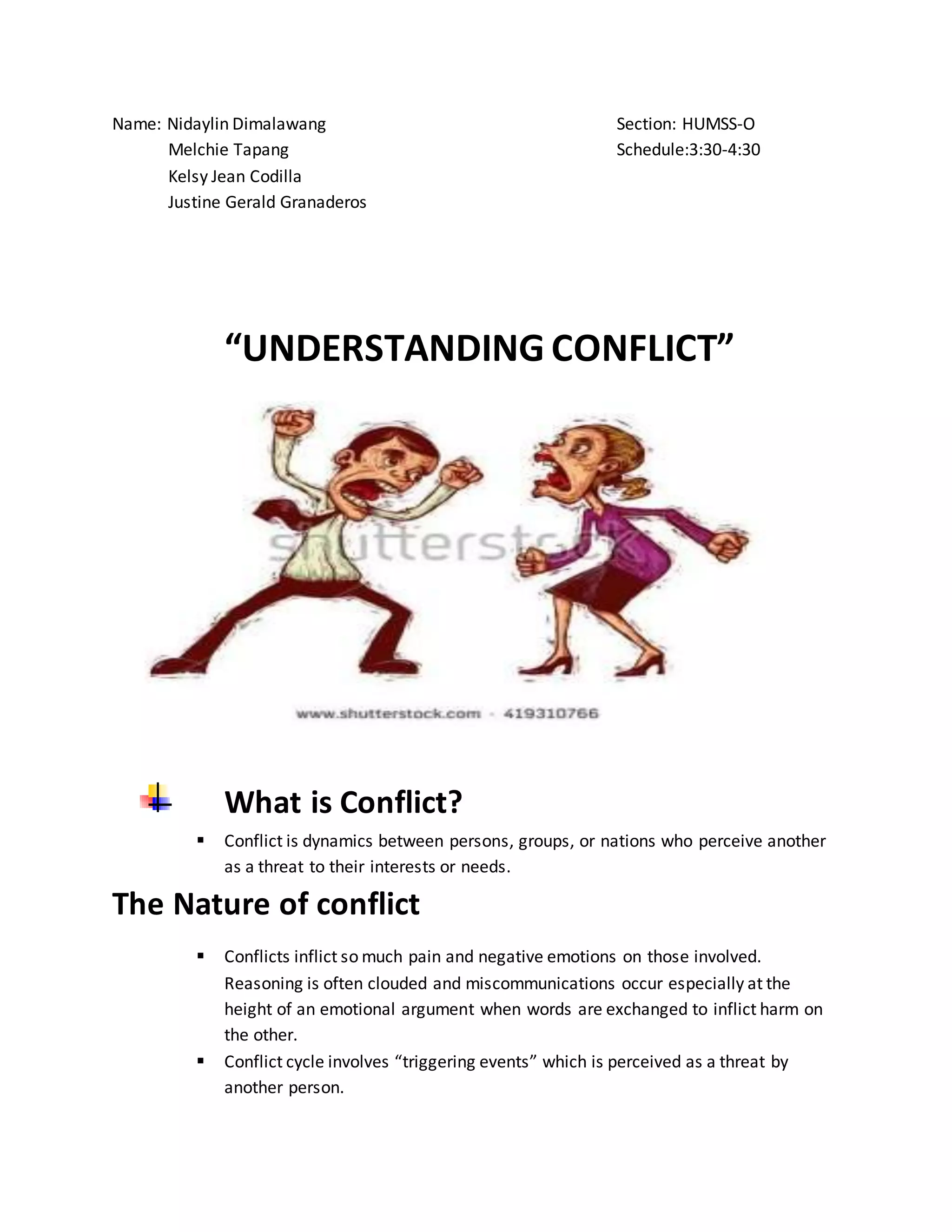 Understanding Conflict | DOCX