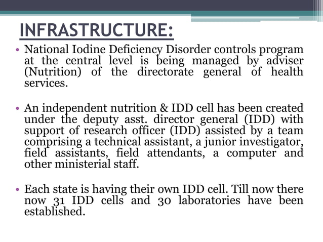 NATIONAL IODINE DEFICIENCY DISORDER CONTROL PROGRAM | PPTX