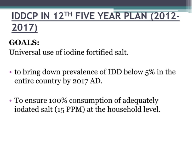 NATIONAL IODINE DEFICIENCY DISORDER CONTROL PROGRAM | PPTX