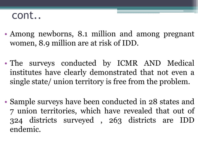 NATIONAL IODINE DEFICIENCY DISORDER CONTROL PROGRAM | PPTX