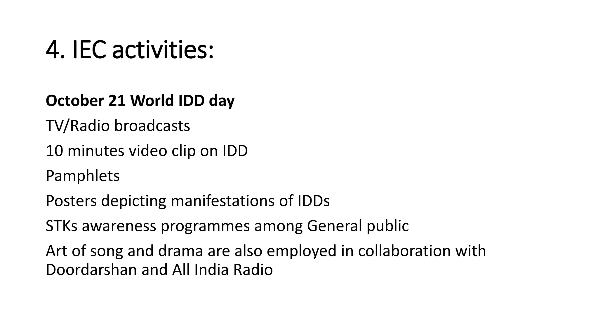 National Iodine Deficiency Disorders Control Programme NIDDCP, 2017 | PPTX