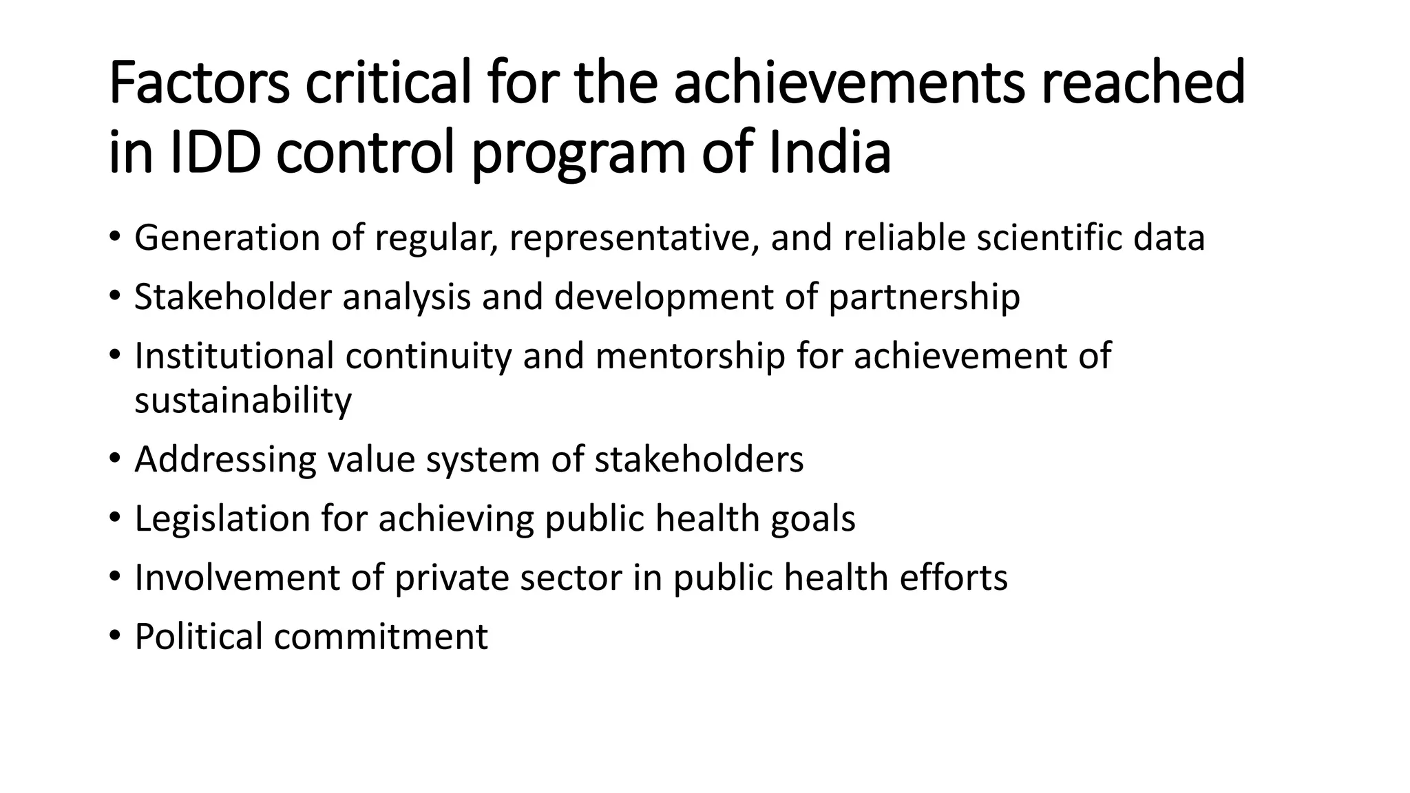 National Iodine Deficiency Disorders Control Programme NIDDCP, 2017 | PPTX