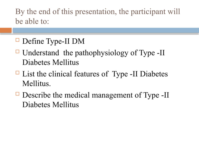 NIDDM non insulin depending diabetes mellitus | PPT