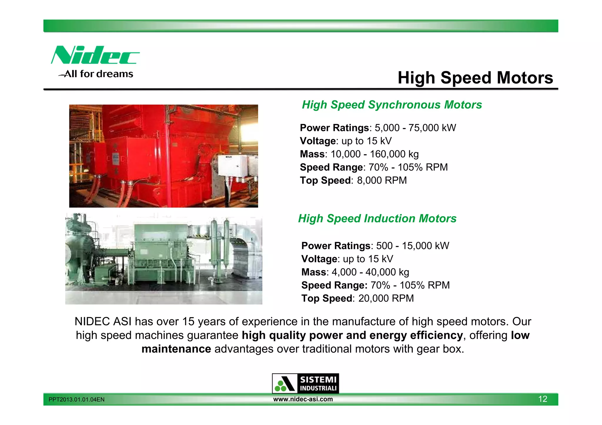 Nidec asi electric motors & generators | PDF
